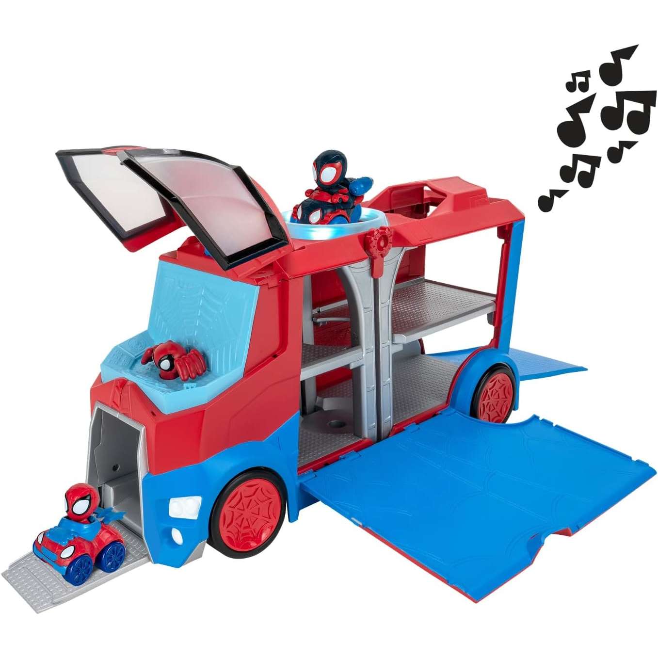 Spidey Base mobile con luci suoni e 2 veicoli - Mago Biribago Giocattoli